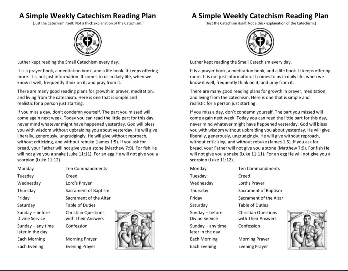 Beckett: Lutherans Should Read the Catechism Daily – The Lutheran Column